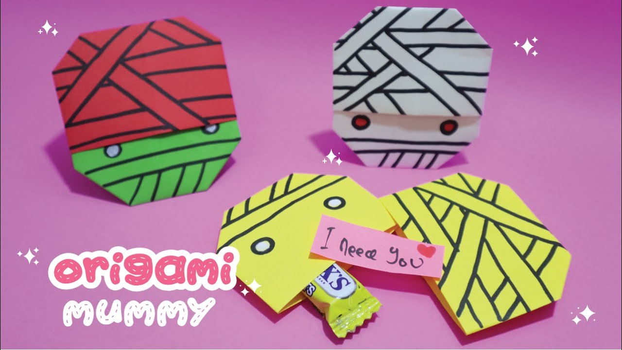 How to make Origami Candy Box Mummy Step by Step Easy Instructions ...