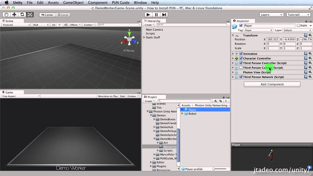 How to replace the demo worker in PUN - YouTube