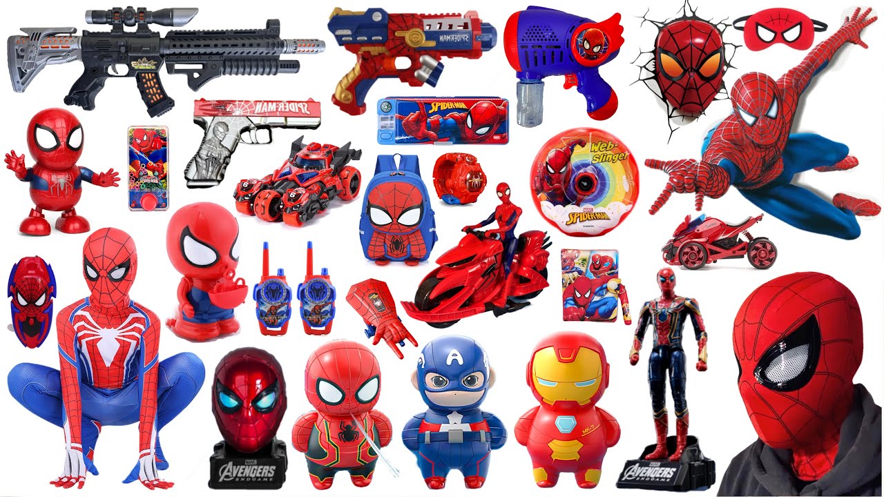 Spider Man action doll | Marvel popular toy collection | Marvel toy gun ...