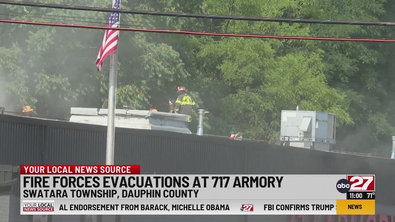 717 Armory damaged by fire - YouTube