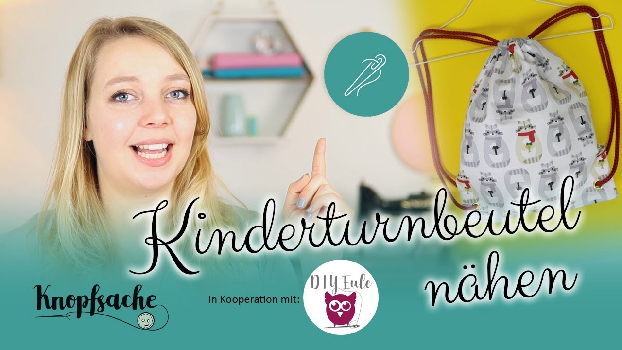 Einfacher Kinderturnbeutel mit DIY Eule I Nähen für Anfänger - YouTube