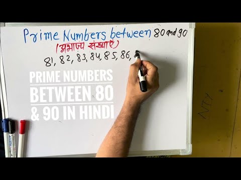 Prime numbers between 80 and 90 in Hindi | Mathematics By KCLAcademy ...