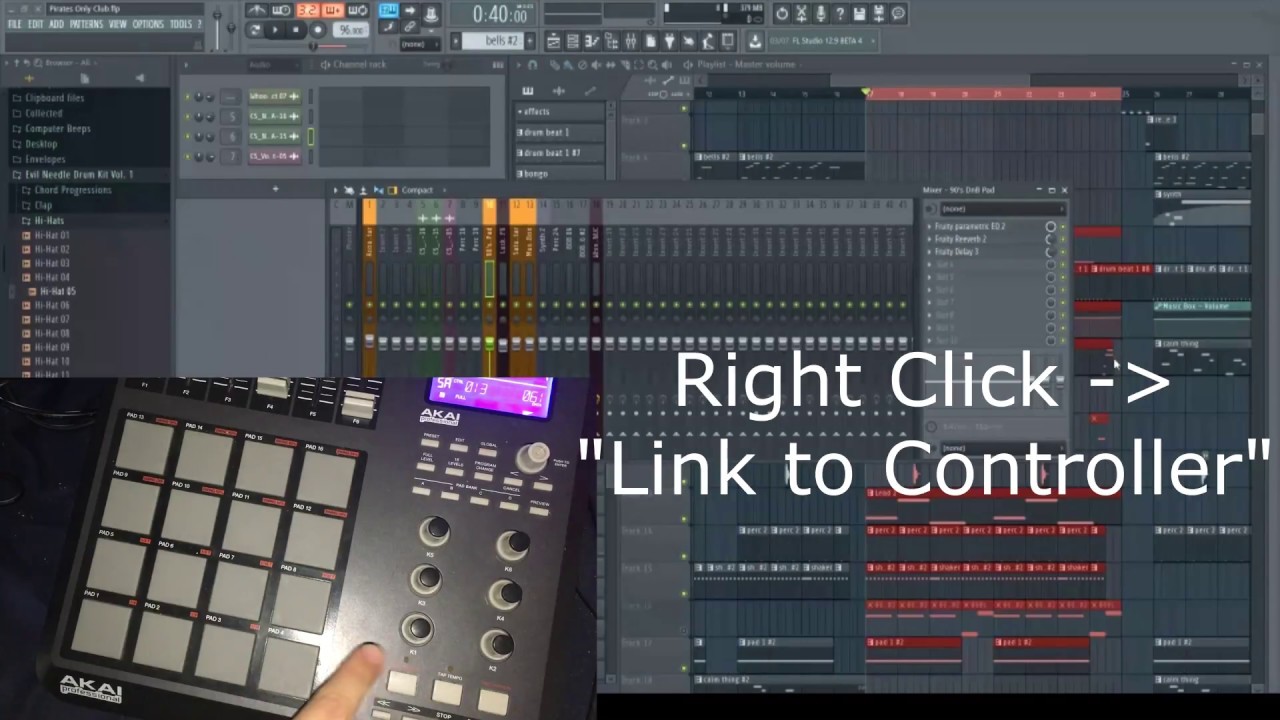 How to use the Akai MPD26 in FL Studio - YouTube