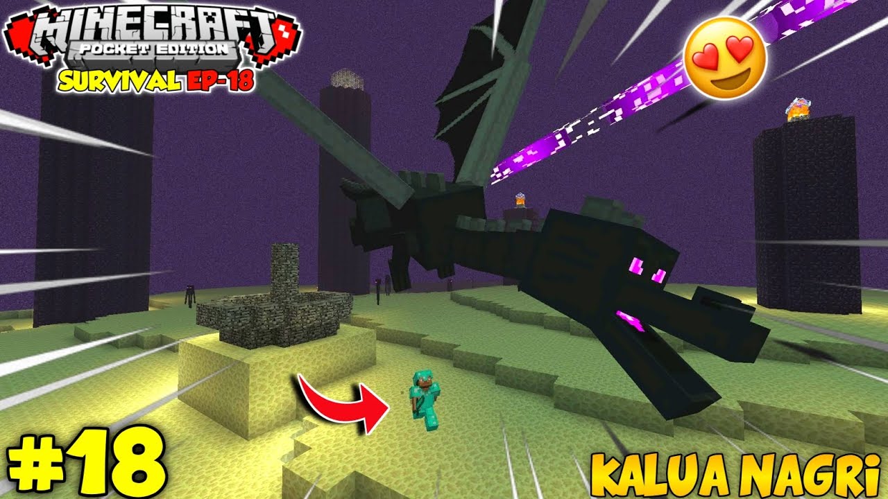 Ultimate Ender Dragon End fight ! | Minecraft Boss fight🔥| Minecraft pe | Kalua Nagri (#18 ...