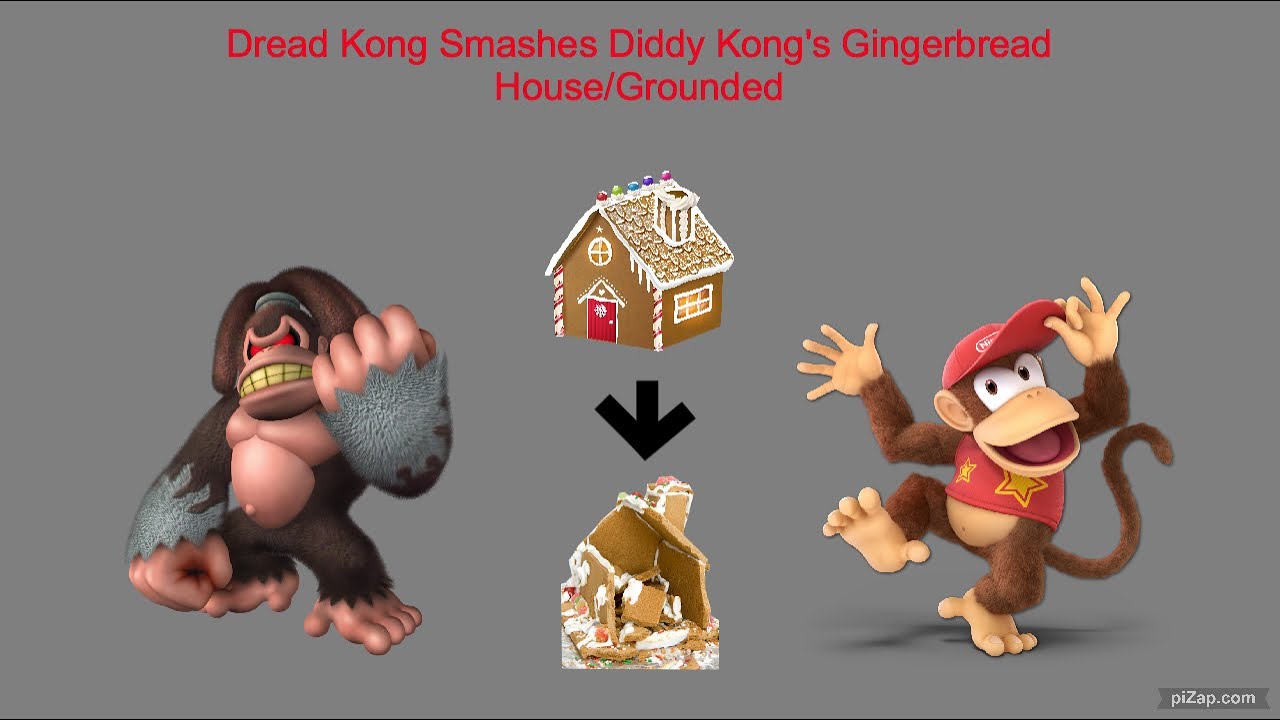 Dread Kong Smashes Diddy Kong's Gingerbread House/Grounded - YouTube