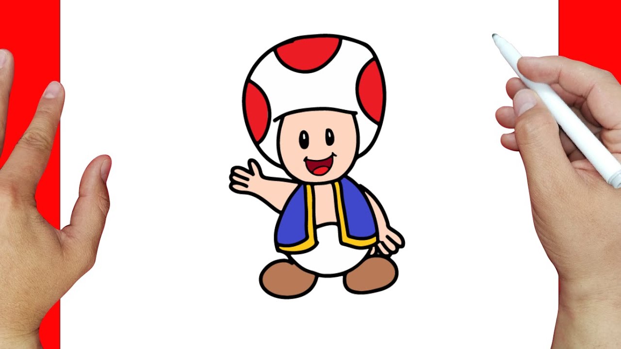 como dibujar a honguito de mario bros | Dibujos fáciles - YouTube