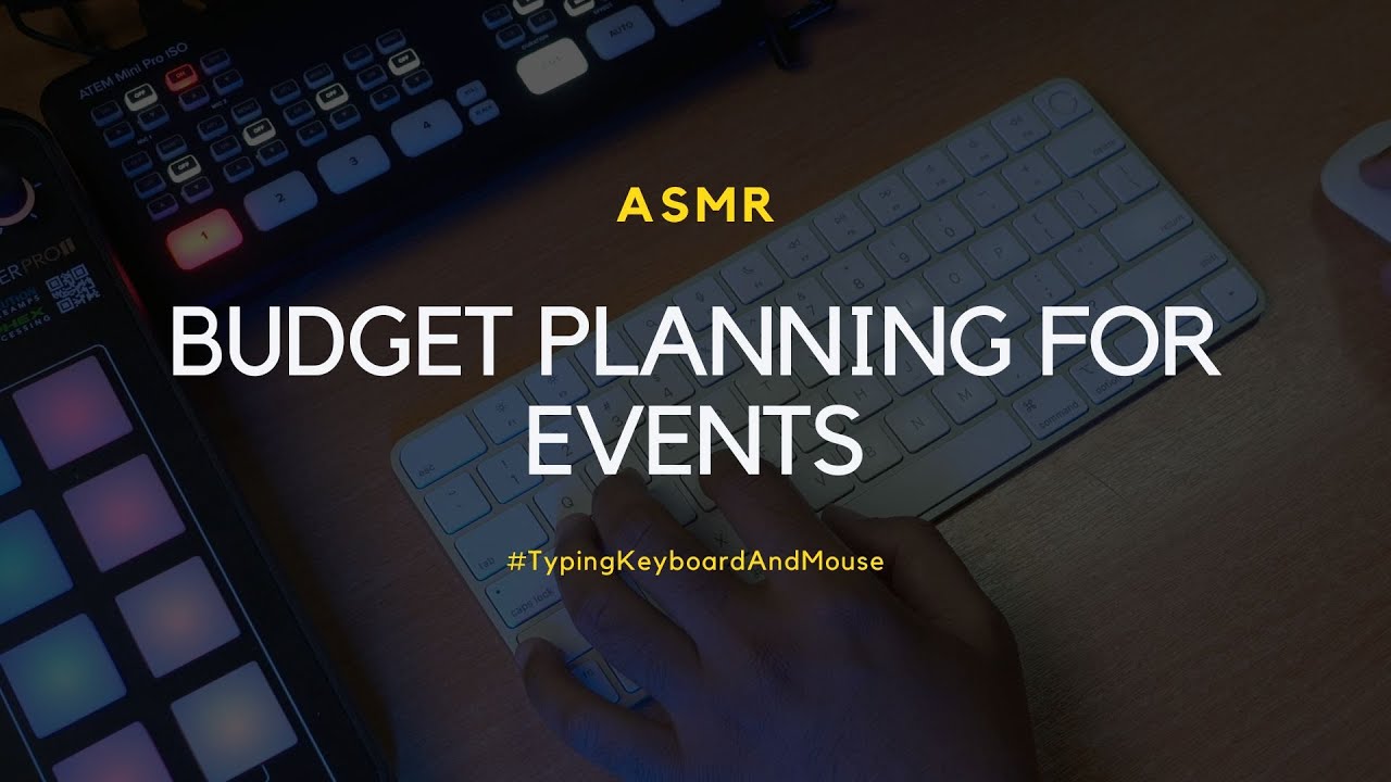 ASMR | TYPING KEYBOARD AND MOUSE | BUDGET PLANNING FOR EVENTS - YouTube