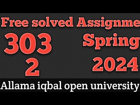 AIOU CODE 303 II SOLVED ASSIGNMENT NO 2 II SPRING 2024 II LEVEL: FA/I ...