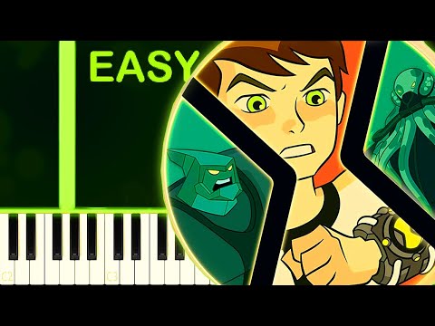 BEN 10 SECRET OF THE OMNITRIX THEME - EASY Piano Tutorial