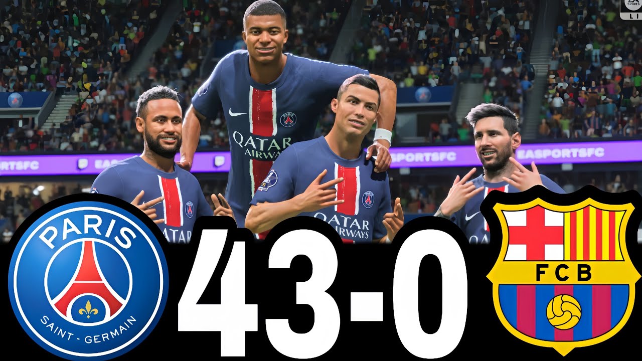 FIFA 25 - MESSI NEYMAR RONALDO & MBAPPE | ALL STARS | PSG 43-0 FC BARCELONA - YouTube
