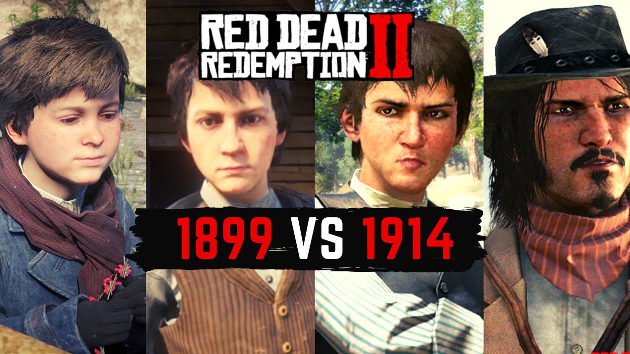 Red Dead Redemption 2 1899 vs 1914 Characters Changes - YouTube