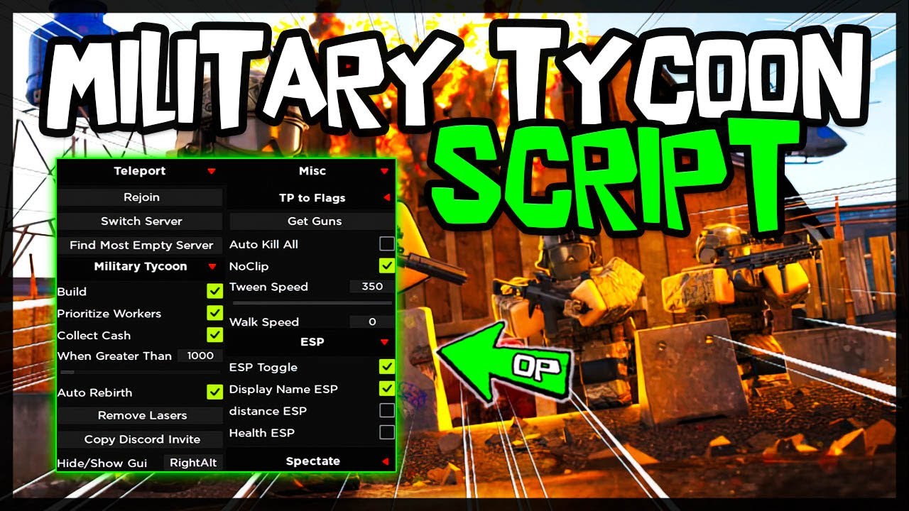 BEST | Latest Military Tycoon Script [2025] Overpowered ️ - YouTube