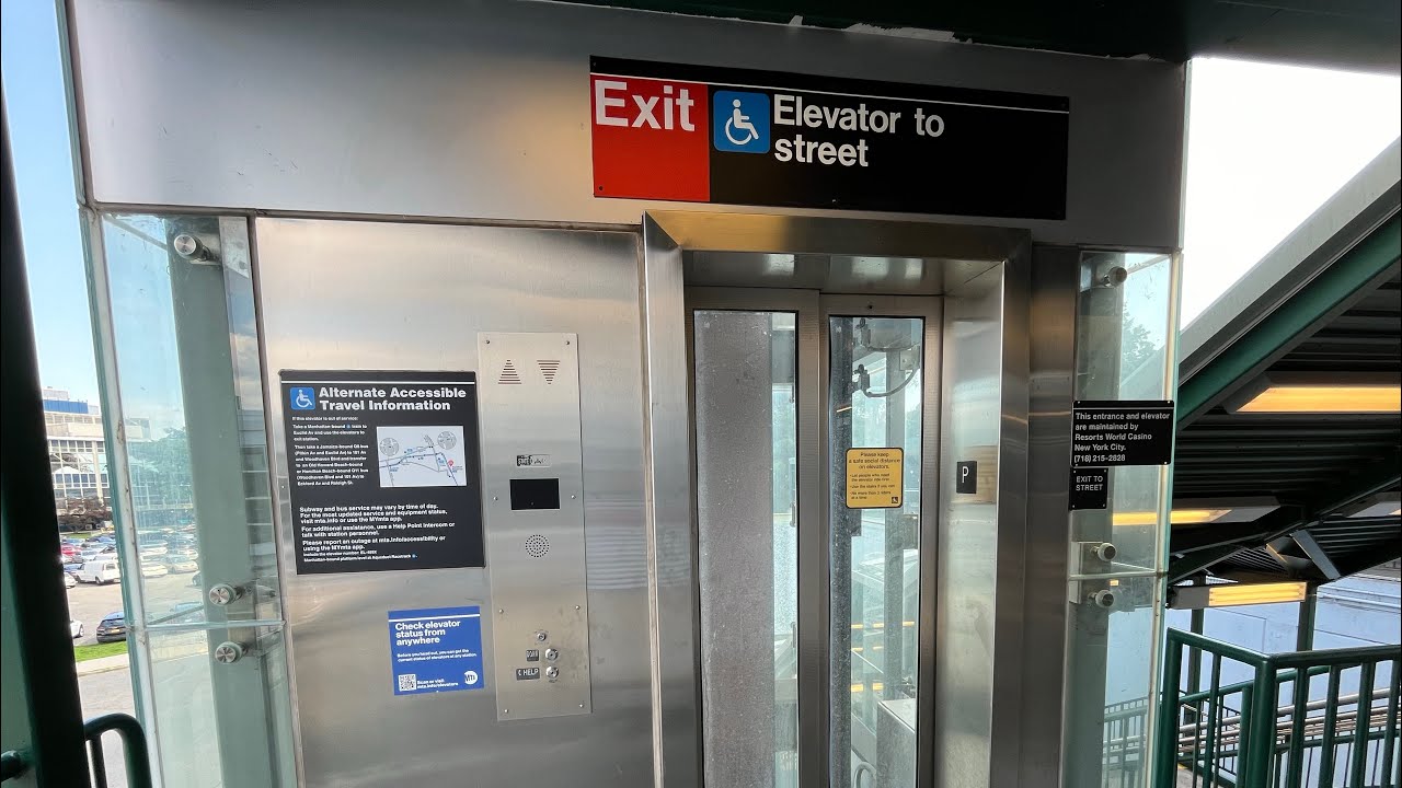 Schindler Glass Elevator At The Aqueduct Racetrack Subway Station In Ozone Park New York (8/11 ...