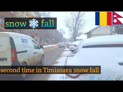 आज फेरि snow fall भयो Romania Timisoara मा चिसोले बिरामी हुन लयो ...