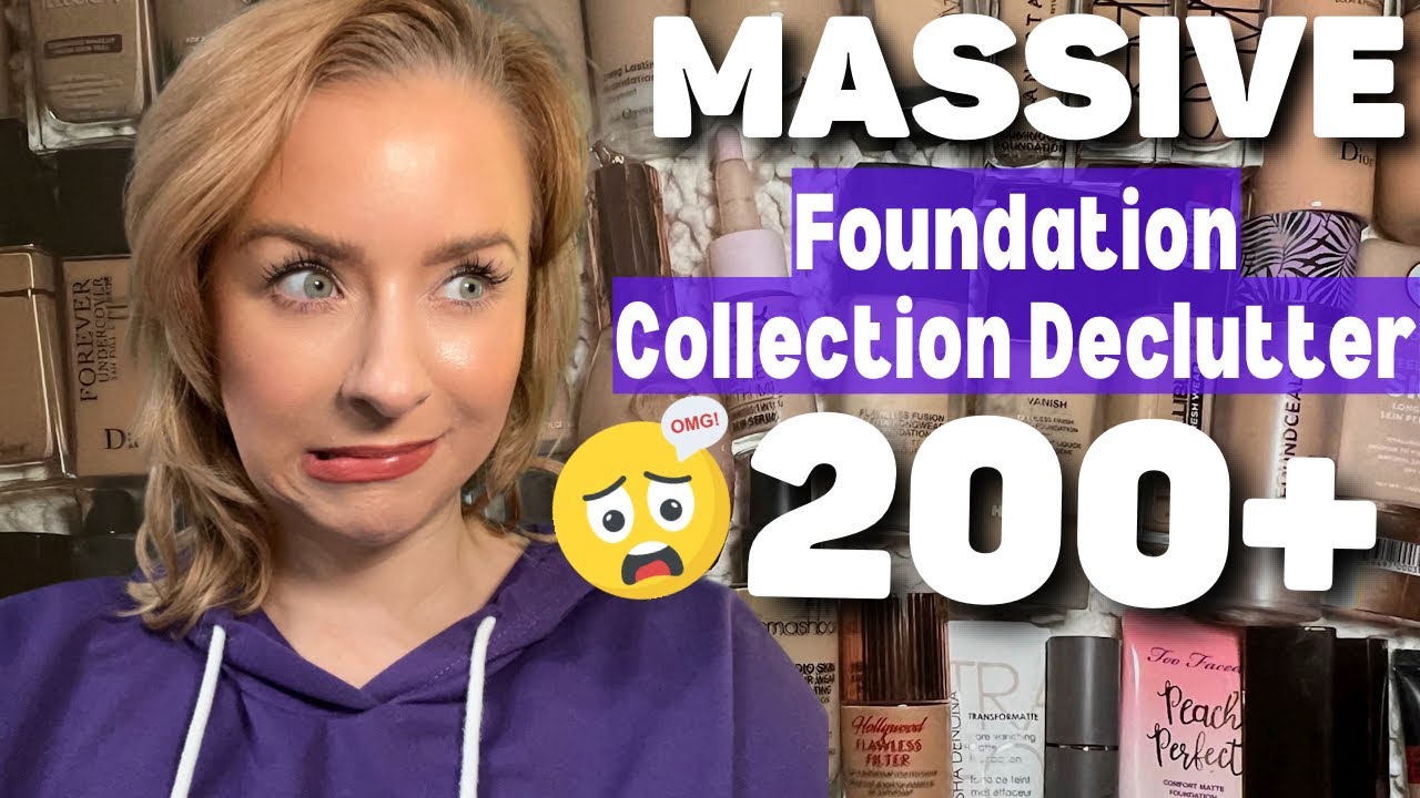 MASSIVE FOUNDATION COLLECTION DECLUTTER | Steff's Beauty Stash - YouTube