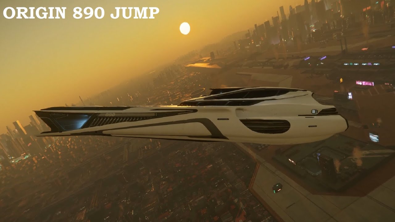 SC Star Citizen Origin 890 jump test flight - YouTube