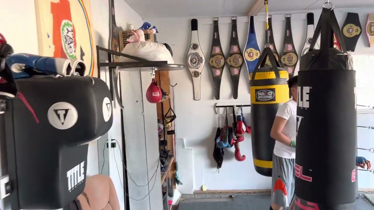 Home Garage Boxing Gym - YouTube
