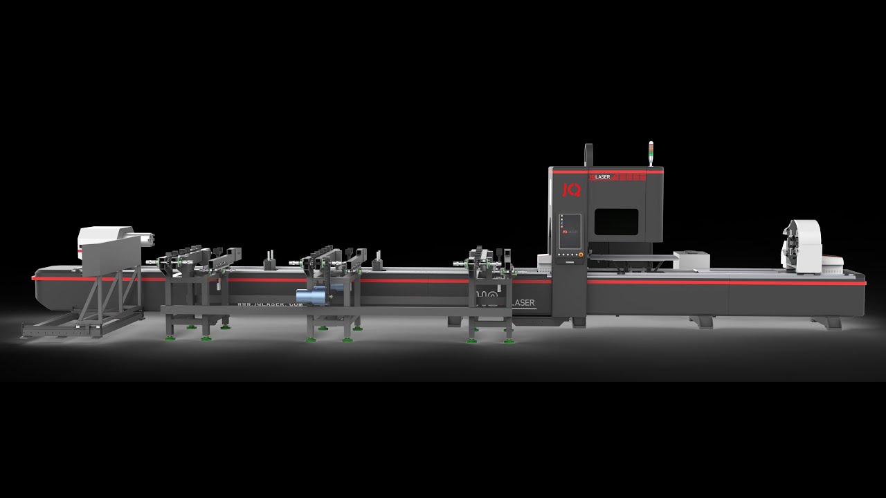 JQ laser H2 three chuck tube laser cutting machine with semi-automatic ...