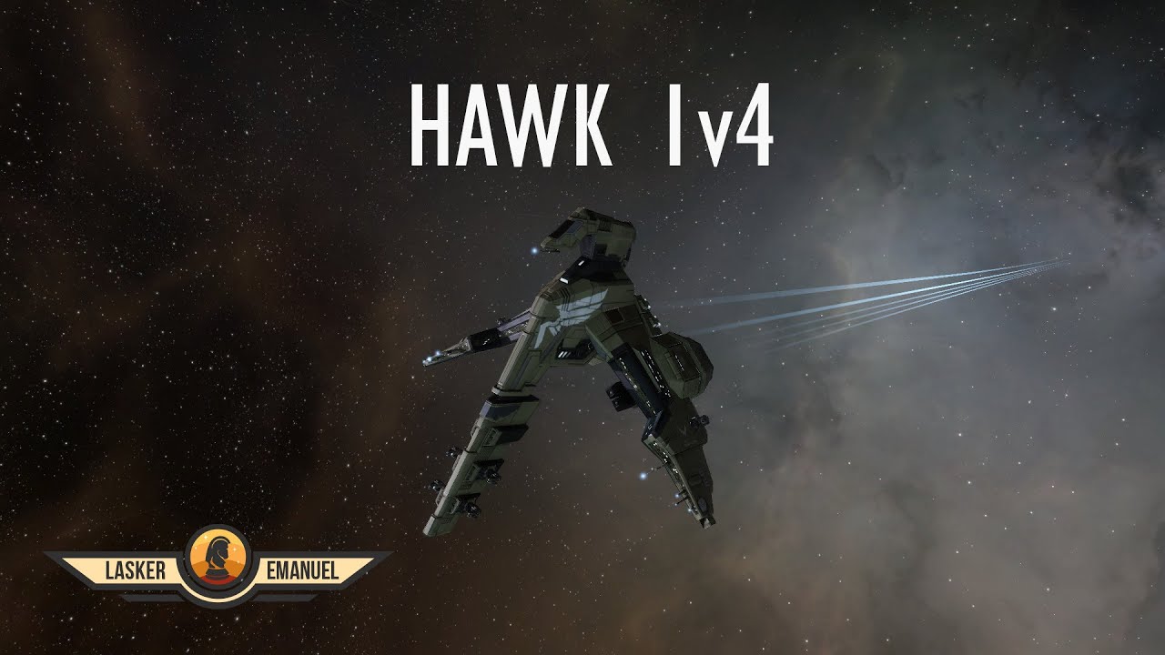 EVE Solo PVP: Hawk 1v4 - YouTube