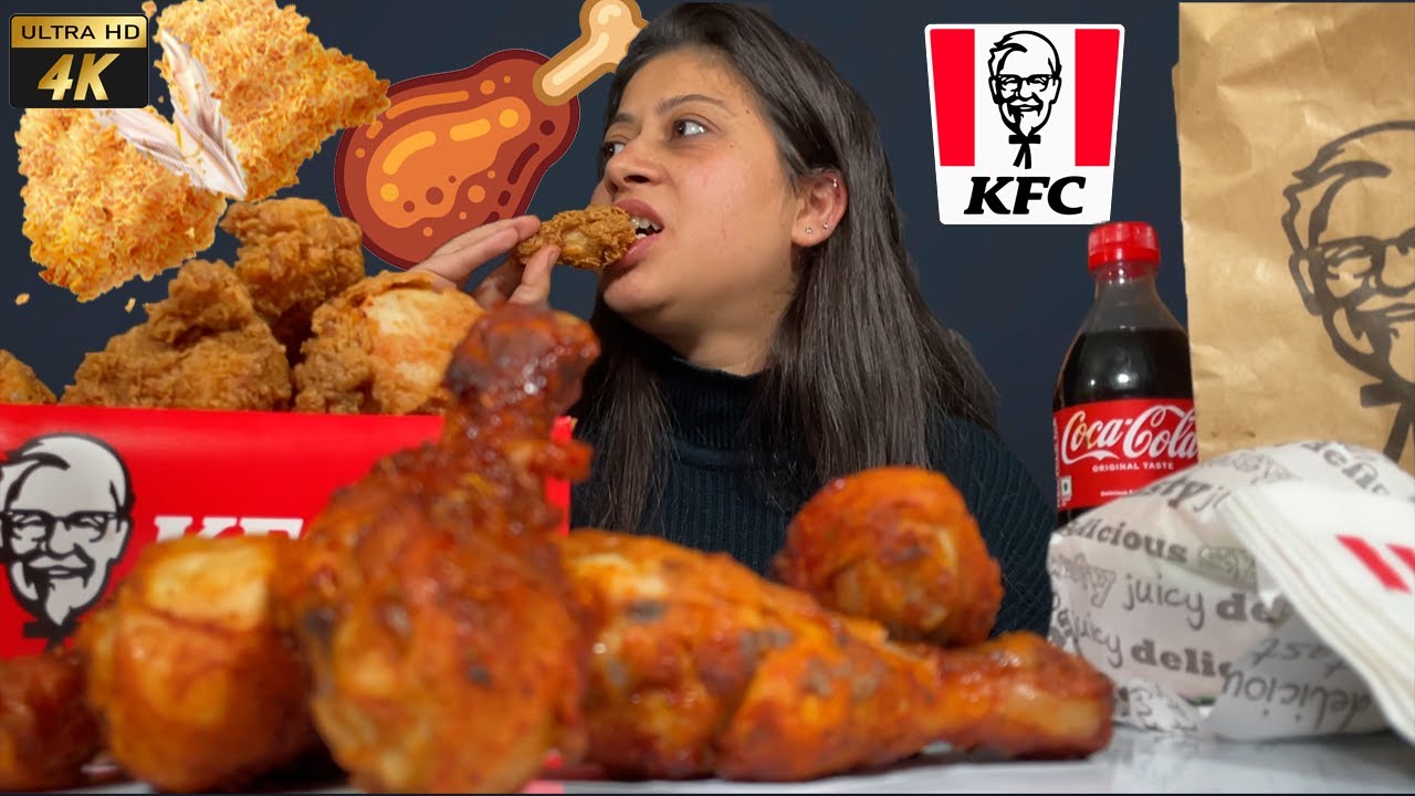 KFC HOT & CRISPY CHICKEN BUCKET (SMOKY RED CHICKEN,PERI PERI LEG PIECE ...