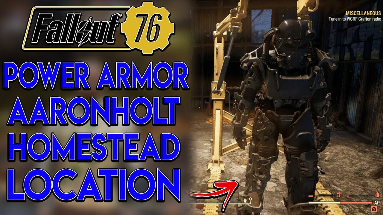 Fallout 76 Power Armor Guide - Aaronholt Homestead Location - YouTube