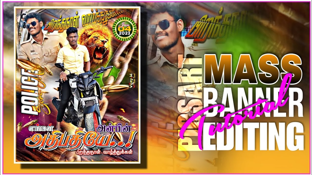 Madurai Style Birthday Banner Editing Tutorial In PicsArt Mobile Banner ...