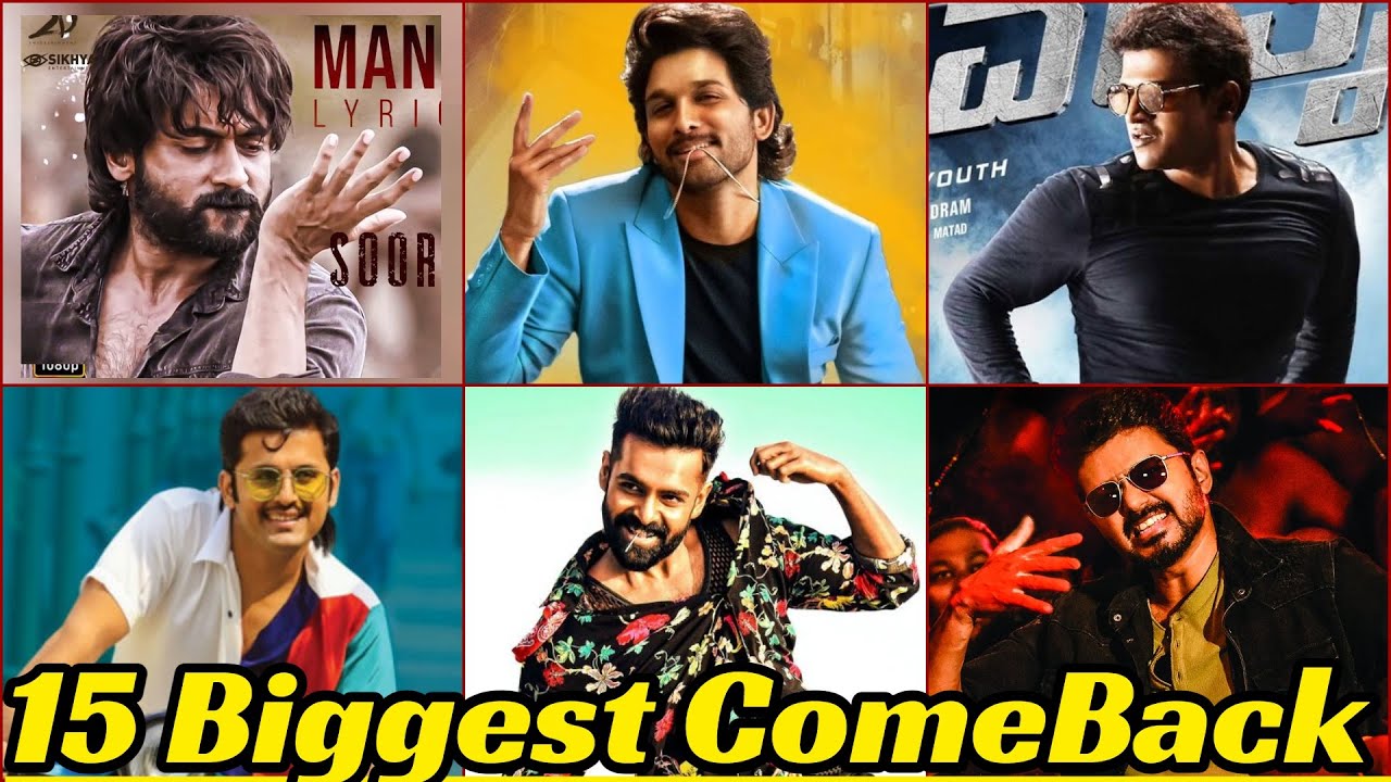 15 South Super Stars Biggest Comeback Movies List Allu Arjun Suriya