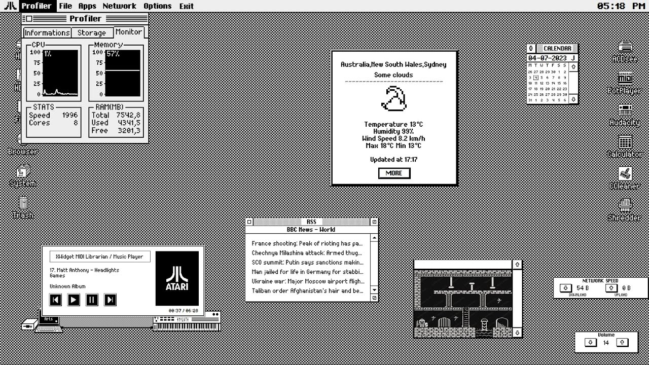 Atari Theme - XWidget PC Desktop customization - YouTube
