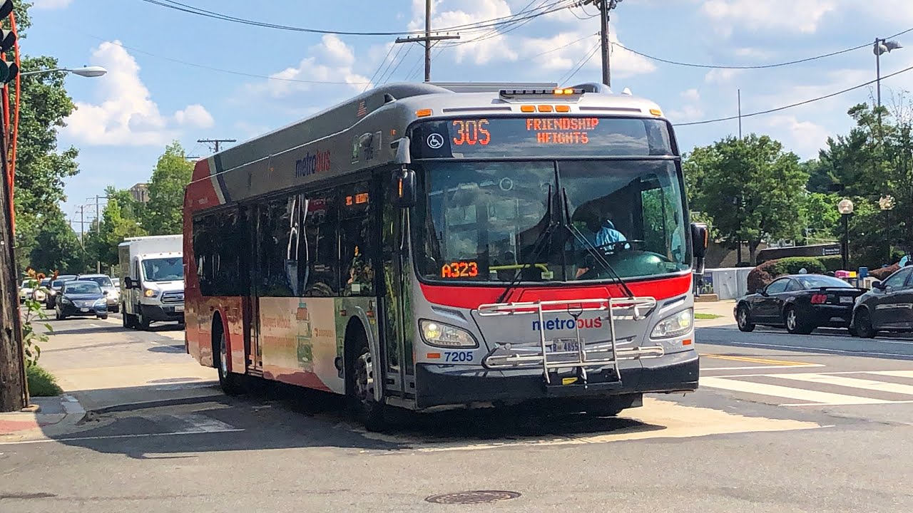 WMATA New Flyer XDE40 7117 and 7205 on Routes 31 and 30S - YouTube