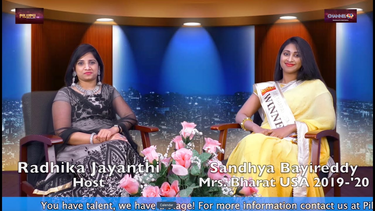 PILUPUTV Exclusive: Chit Chat with Sandhya Bayireddy, Mrs. Bharat USA ...