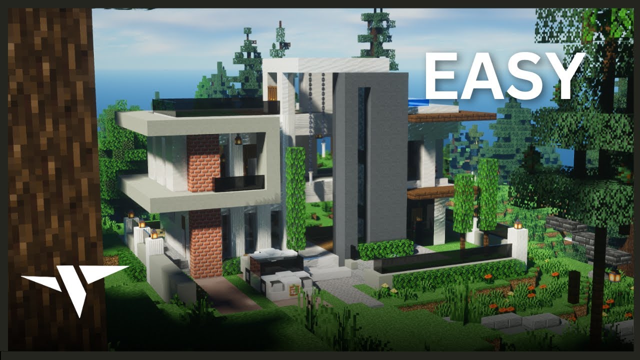 How to build a Modern House in Minecraft - YouTube