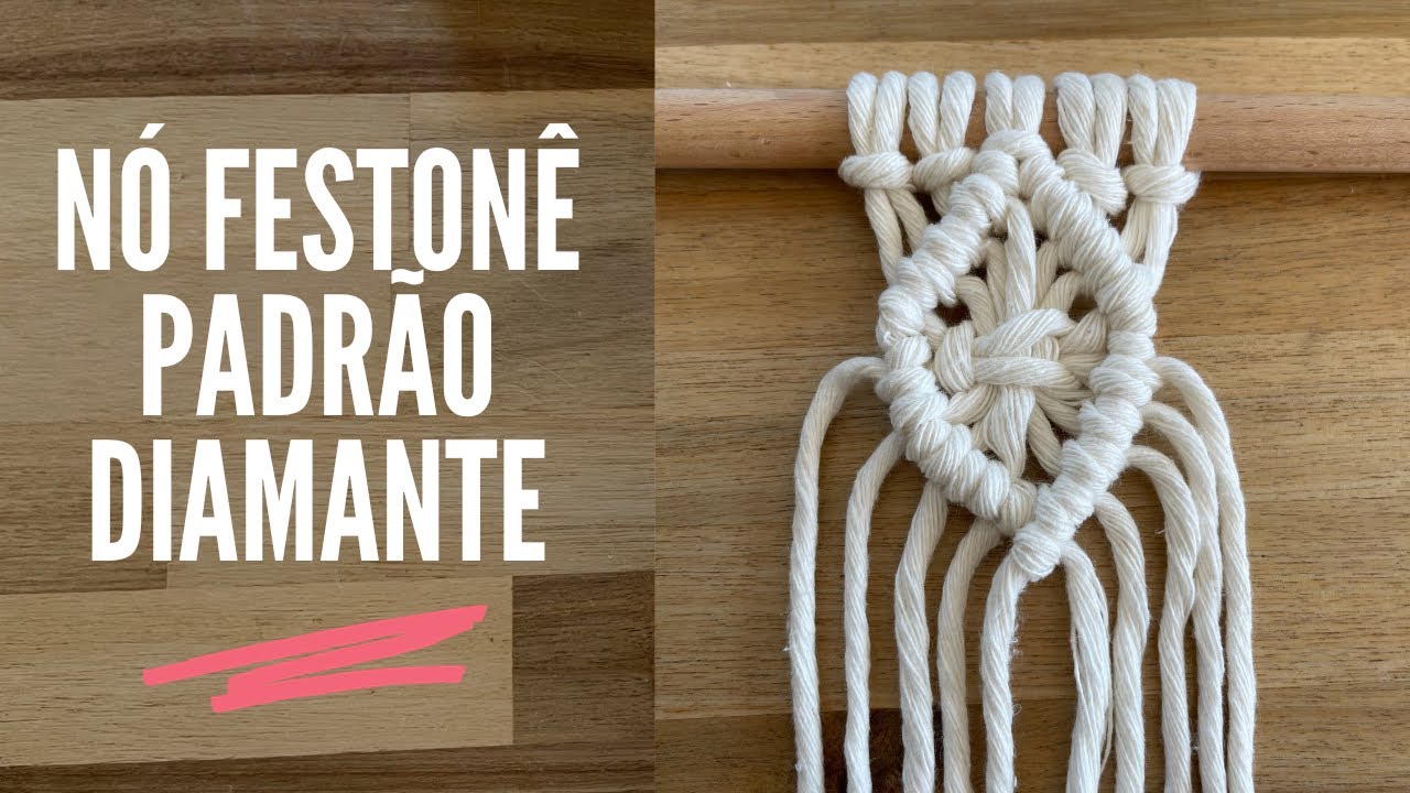 Padrão diamante macramê! Diamond pattern - YouTube