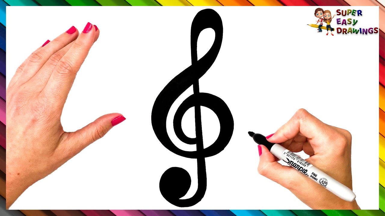 How To Draw A Treble Clef Step By Step 🎼 Treble Clef Drawing Easy - YouTube