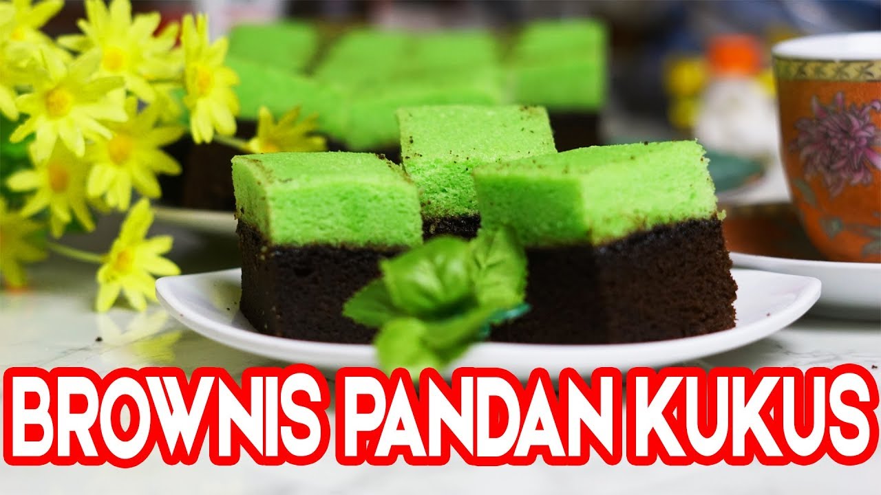 Resep Brownies Pandan Kukus Lembut - YouTube