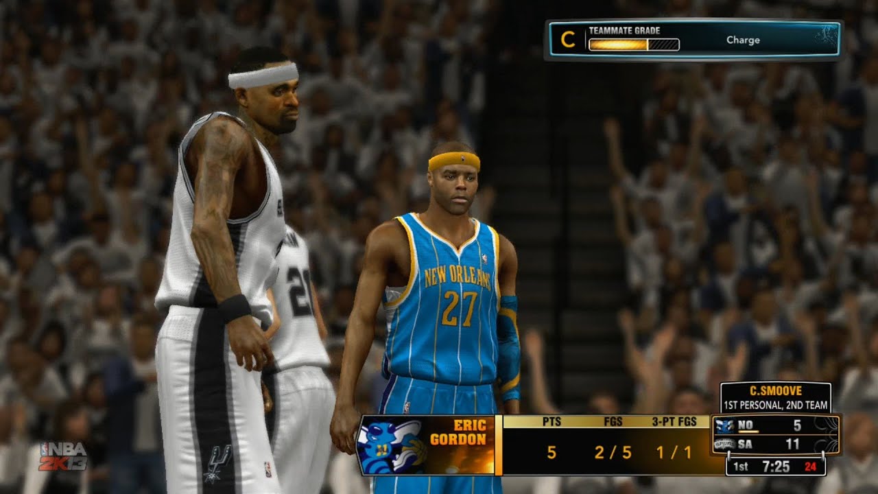 NBA 2K13 My Career Playoffs QFG4 - Eric Gordon's 54 Point Performance ...