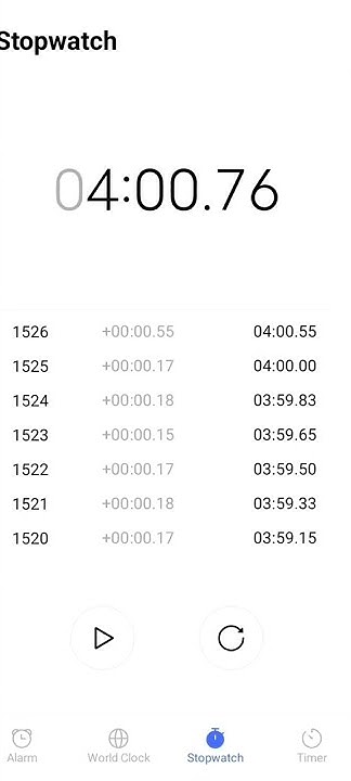 Most laps on stopwatch in 4 min (challenge) - YouTube