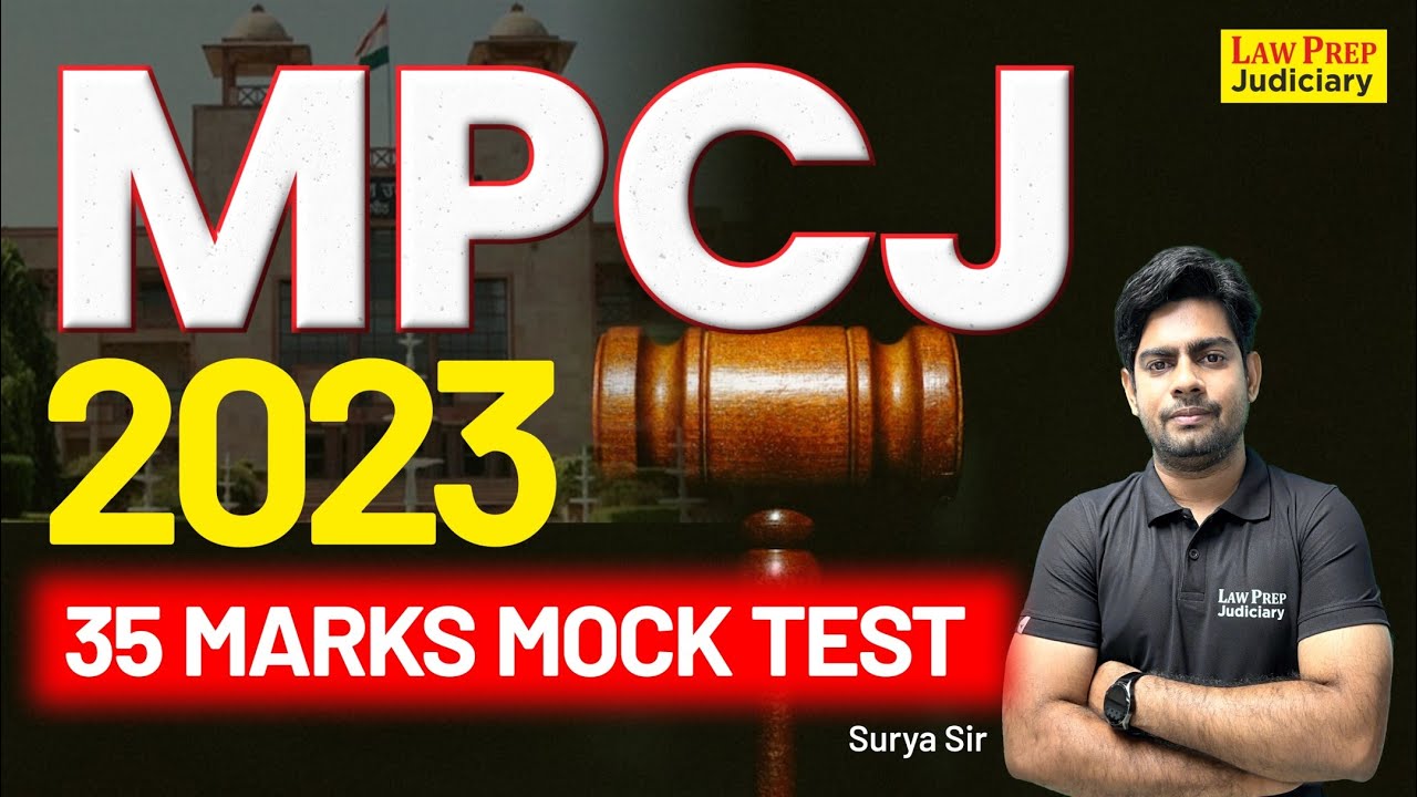 MPCJ 2023 CRASH COURSE : MPCJ 2023 Mock Test | 35 Marks Challenge by ...
