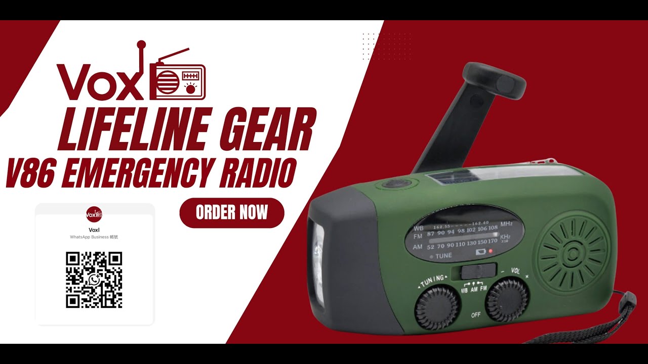 VOXL RADIO V86 – Ultra-Light Emergency Crank Radio with Solar & NOAA ...