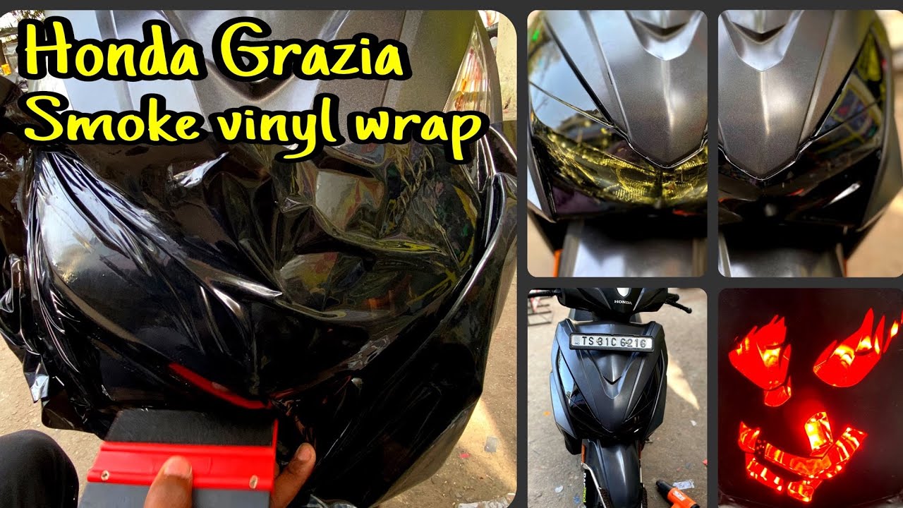 Honda Grazia modified & smoke vinyl wrapping | Grazia Modifications ...