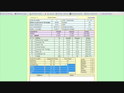 Tutorial ~ Using SoapCalc.net - YouTube