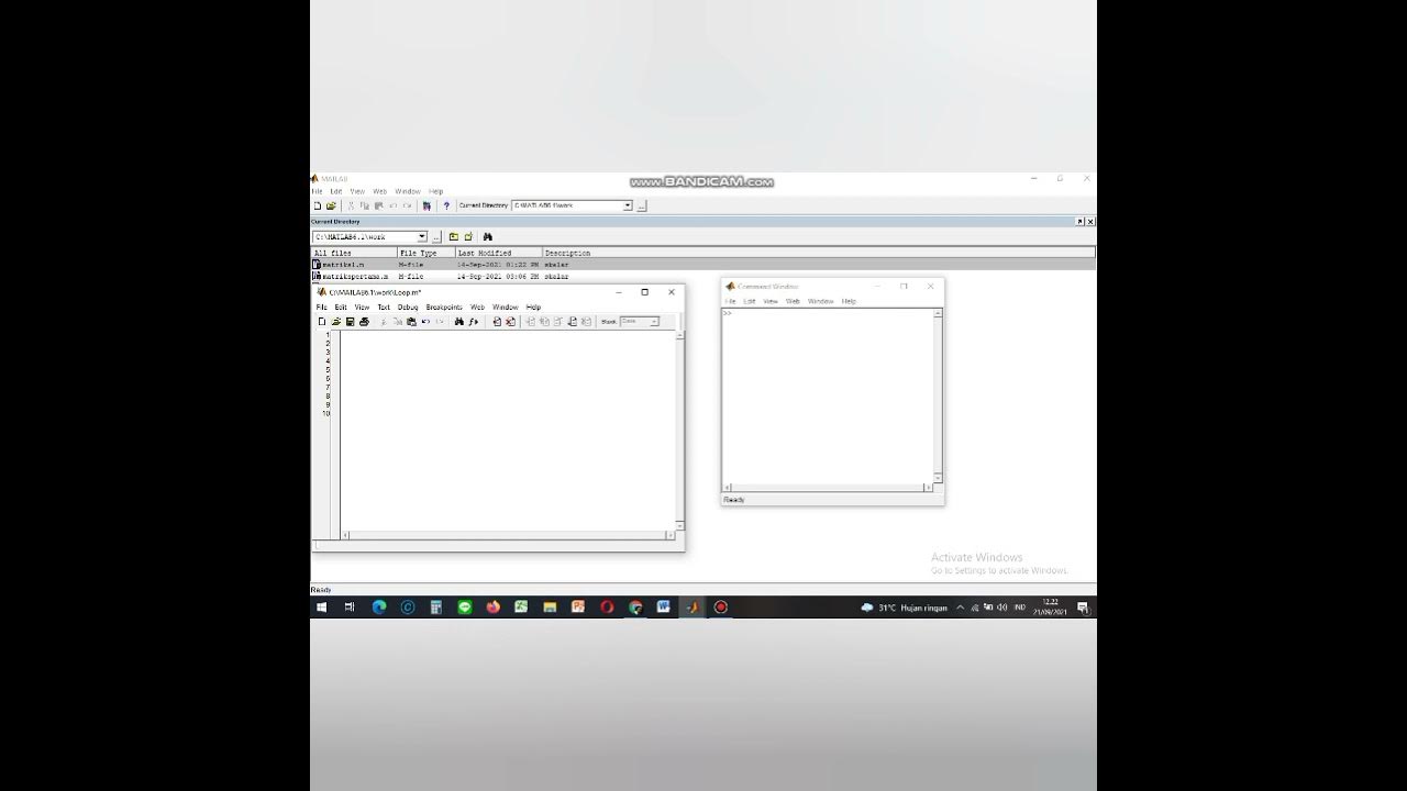 Tutorial forloop pada Matlab 2006 - YouTube