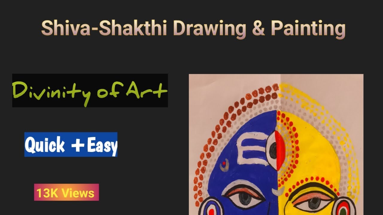Shivashakthi Masterpiece: Stunning Drawing and Painting Art ...