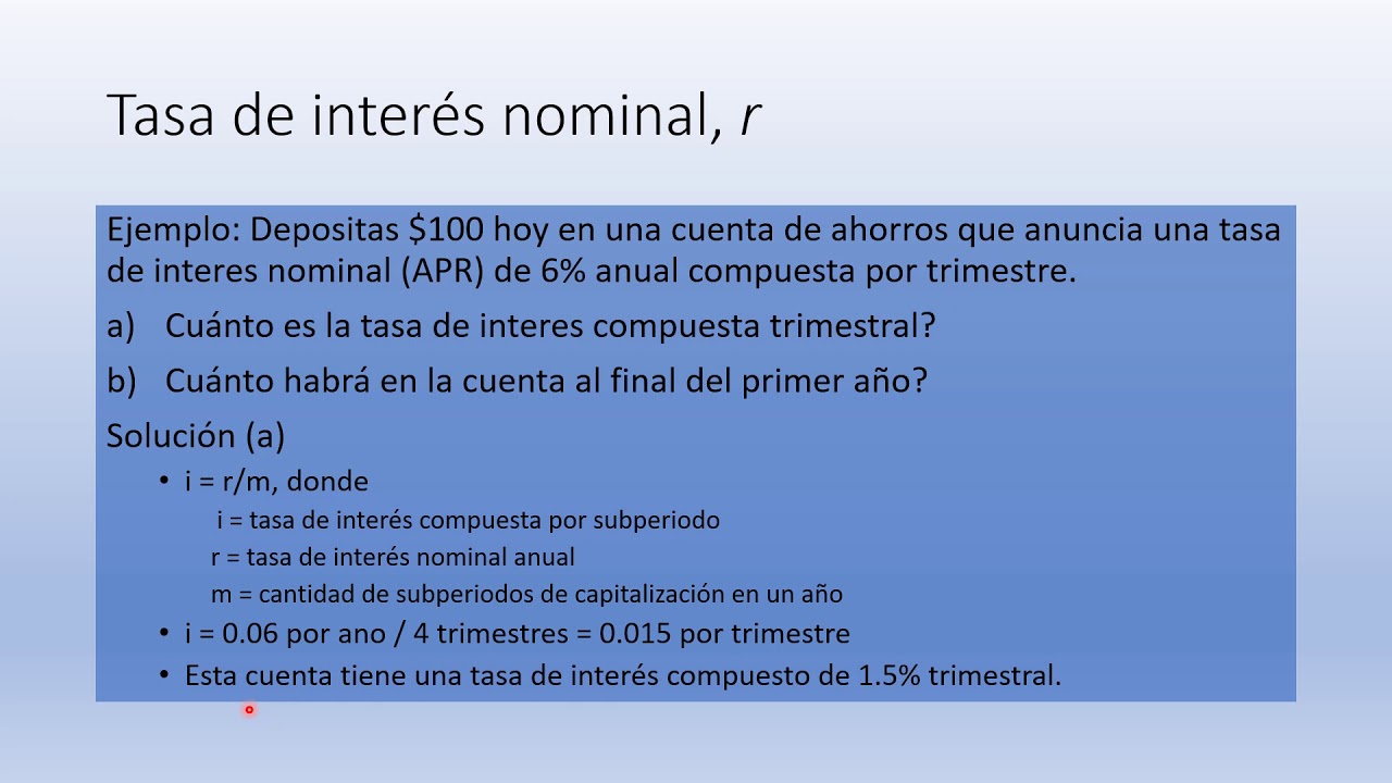 ININ4015 leccion 3.6 interes nominal - YouTube
