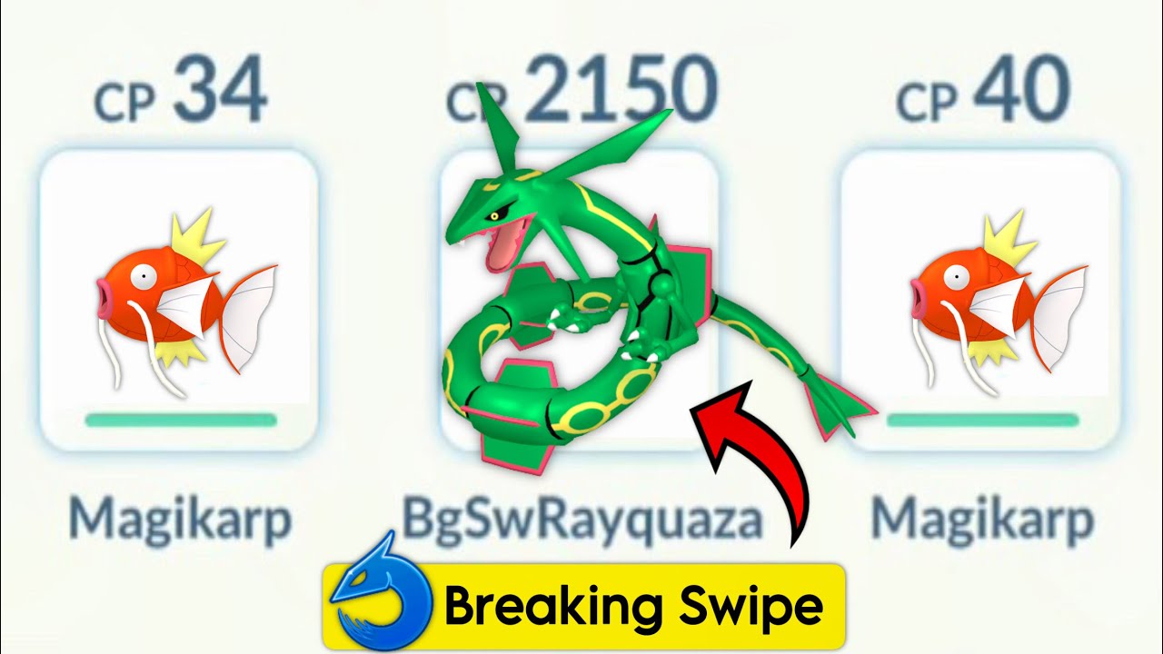 *BREAKING SWIPE* RAYQUAZA vs Team Rocket Leader in Pokemon GO. - YouTube