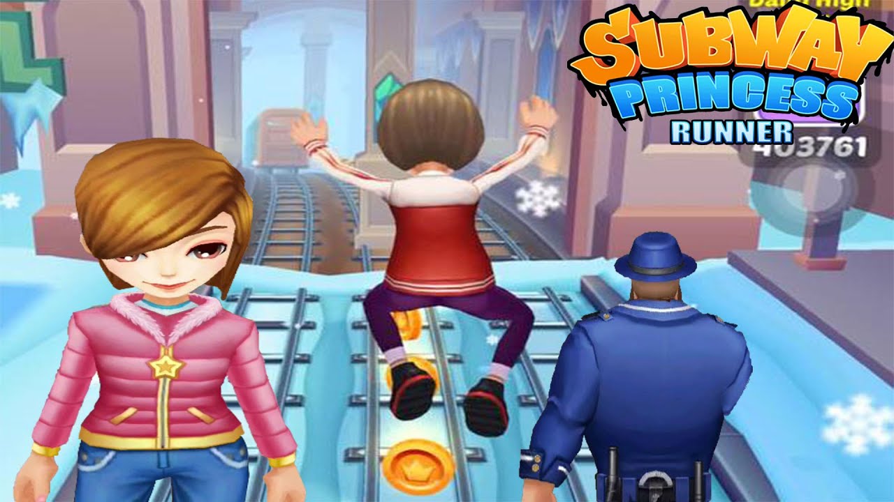 Subway Princess Runner 2024 | Play Game Police Man Chasing little ...