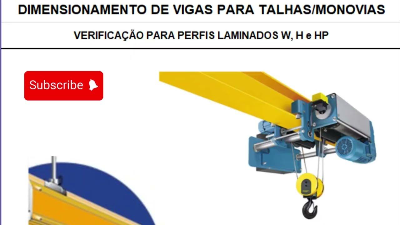 Planilha para Dimensionamento de Vigas para Talhas ou Monovias - YouTube
