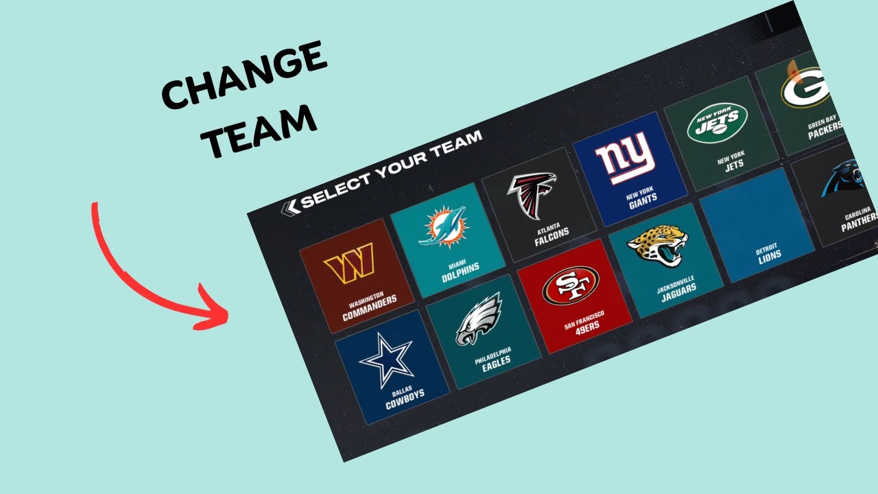 How to Change Team In Madden NFL 24 Mobile - YouTube