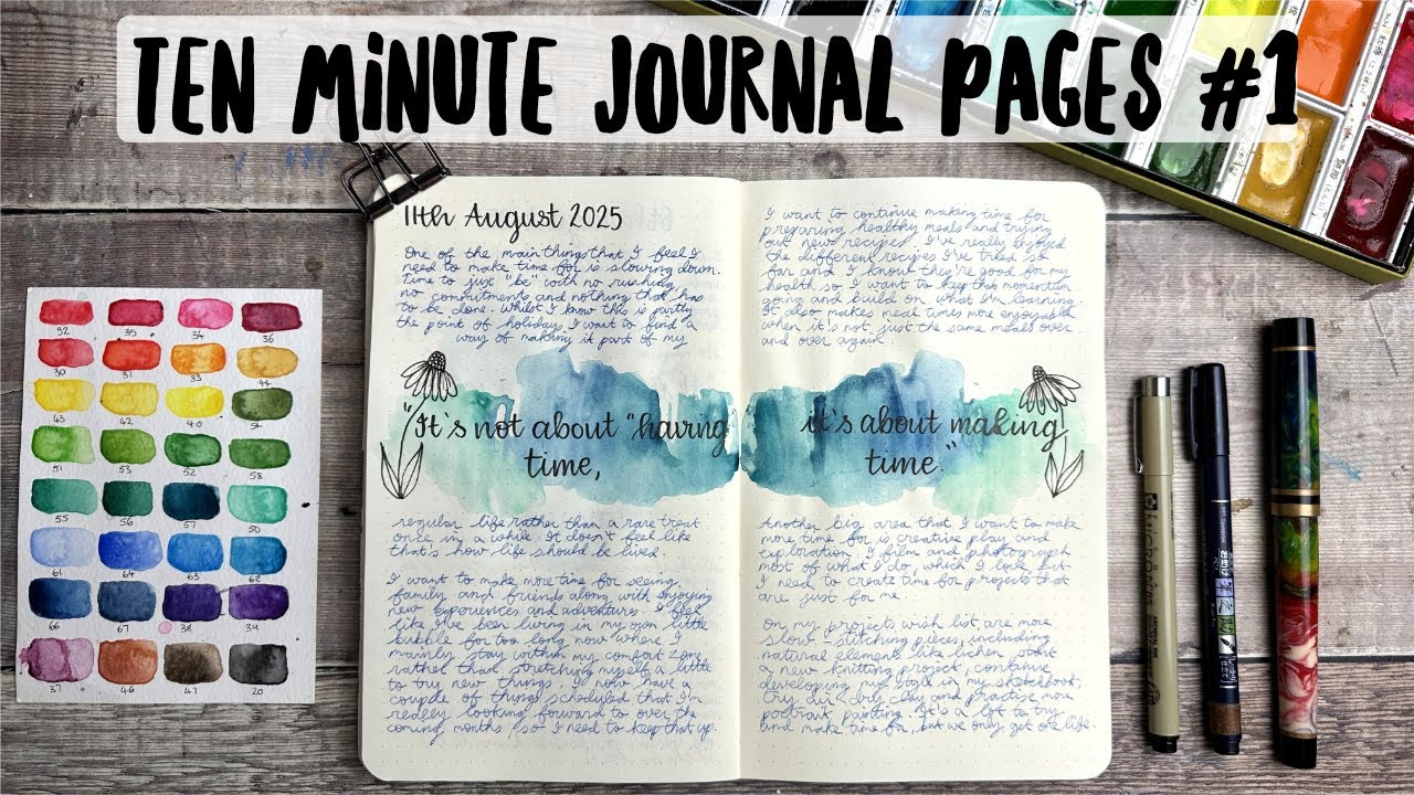 Ten Minute Journal Pages #1 - YouTube