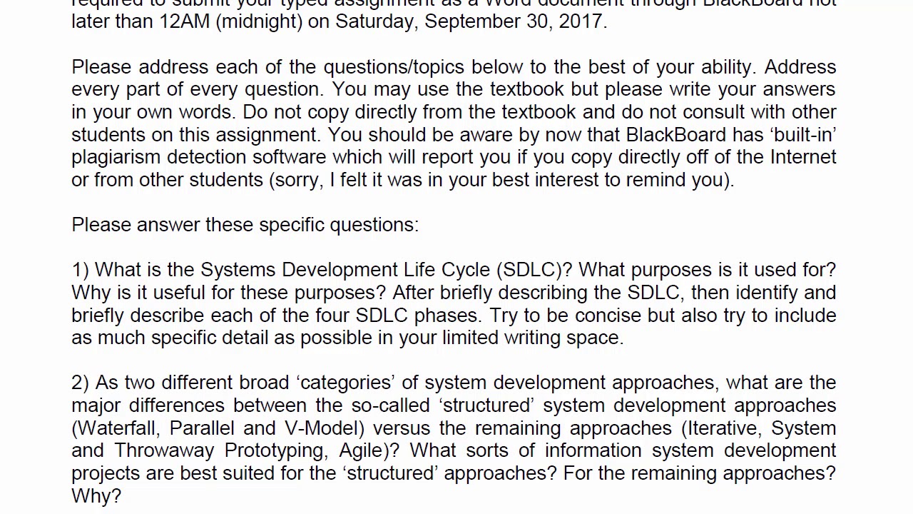 Assignment #2: Information System Development Approaches - YouTube