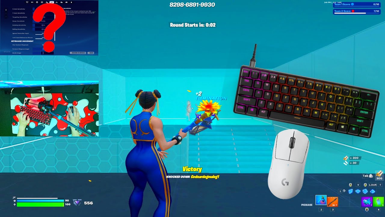 ⭐️BEST KEYBOARD SETTINGS⭐️ Steelseries Apex Pro Mini ASMR Chill🤩 1v1 ...